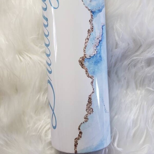 Seamless Pink Ice Cream Cone Wafer With Sprinkles Sublimation Tumbler ...