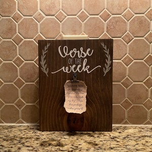 Wooden Verse of the Week Clipboard Wood Bible Verse Wall - Etsy