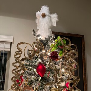 Angel Gnome, Tree Topper, Memorial Gnome Holiday Gnome, Christmas ...