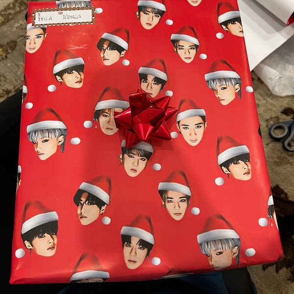 Stray Kids Christmas Wrapping Paper | Stray Kidsxmas Gift Wrap ...