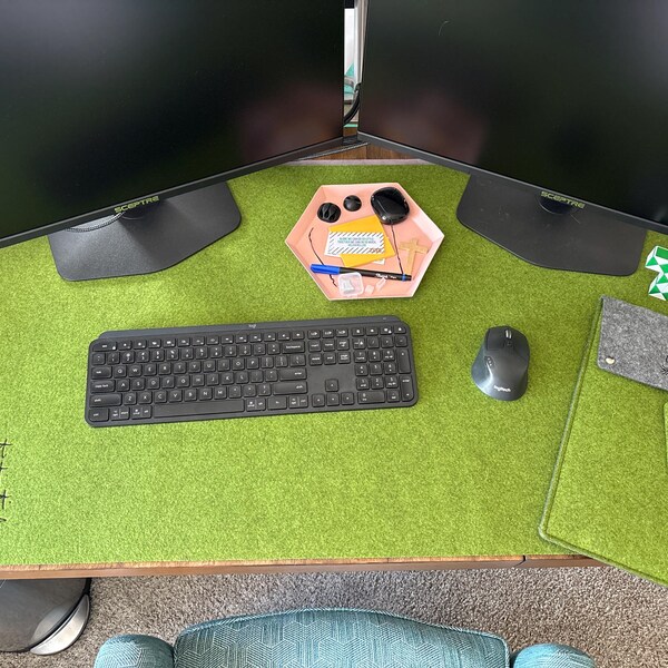 Felt Desk Pad, Custom Felt Desk Mat, Office Desk Accessories, Large ...