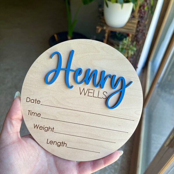 Birth Announcement Sign for Hospital, Baby Name Sign for Hospital ...