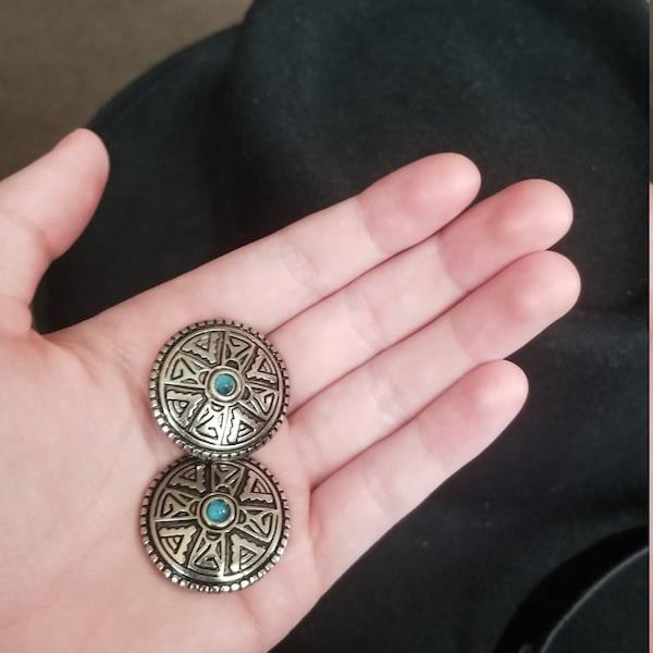 Southwest Style Cross Concho / Conchos 1 1/8 Five Count Turqouise ...