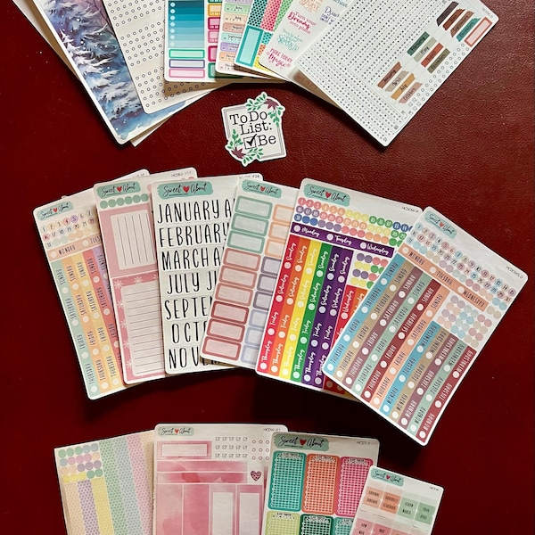 Ombre Checkbox Stickers Hobonichi Weeks - Etsy