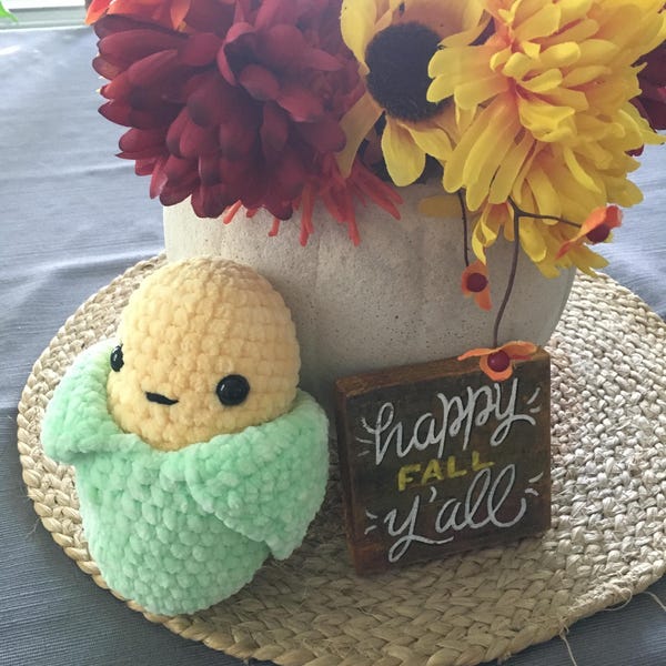 Crochet Amigurumi Corn Stuffed Animal Fall Plushie - Etsy