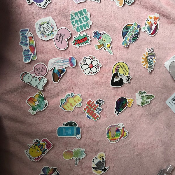 50 Fun Colorful Assorted Meme Stickers Set DIY Set Decals - Etsy