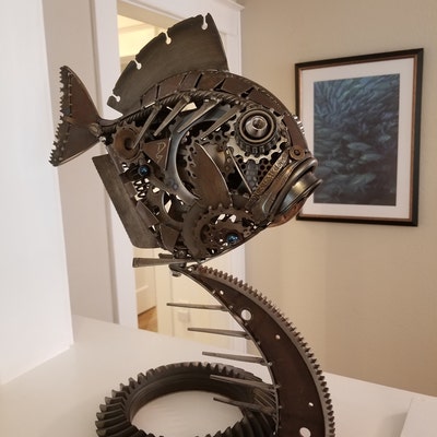 Miller, Rusty Raven Sculpture - Etsy