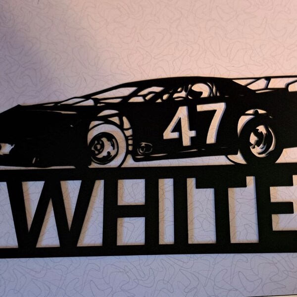 Race Car Custom Name Metal Sign, Race Car Sign, Dirt Track Racing Sign ...
