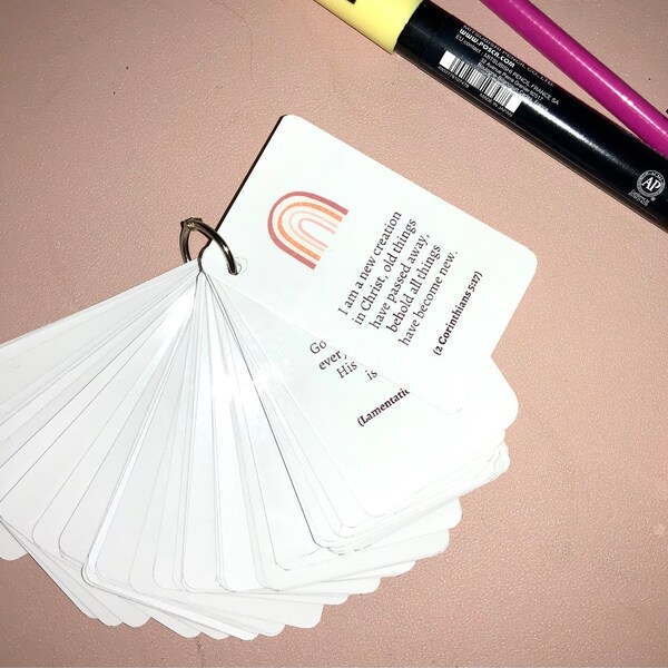 48 Biblical Affirmation Cards, INSTANT DOWNLOAD, Bible Verse Cards ...