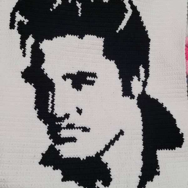 Elvis Crochet Graphgan Tapestry - Etsy