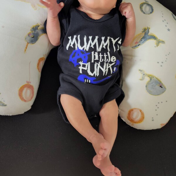 Mummys Little Punk - Baby Punk Rock Body Suit/vest/onesie - Etsy