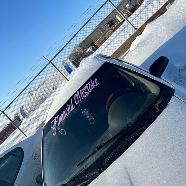 Financial Mistake Jdm Car Decal- Bumper Sticker- Windshield Banner ...