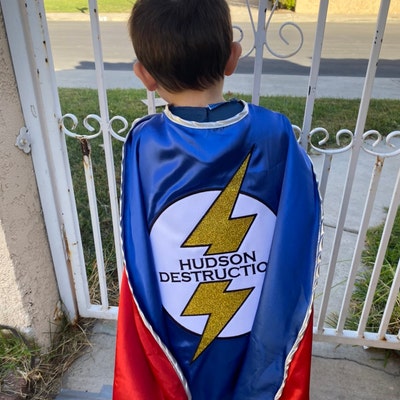 Personalized Lightning Bolt Superhero Costume Set Custom Flash Red ...