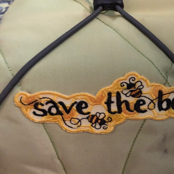 Save the Bees Honey Insects Yellow Bee Bumble Fun Patch Embroidered ...