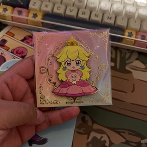 Princess X Poyo peach Hard Enamel Pin Gift - Etsy