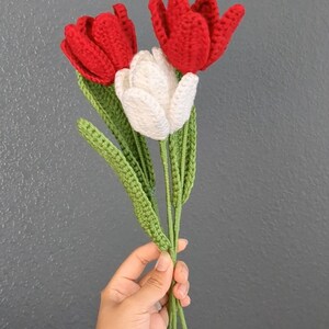 Tulips Crochet Pattern, Crochet Flower Bouquet Pattern, Crochet Flower ...