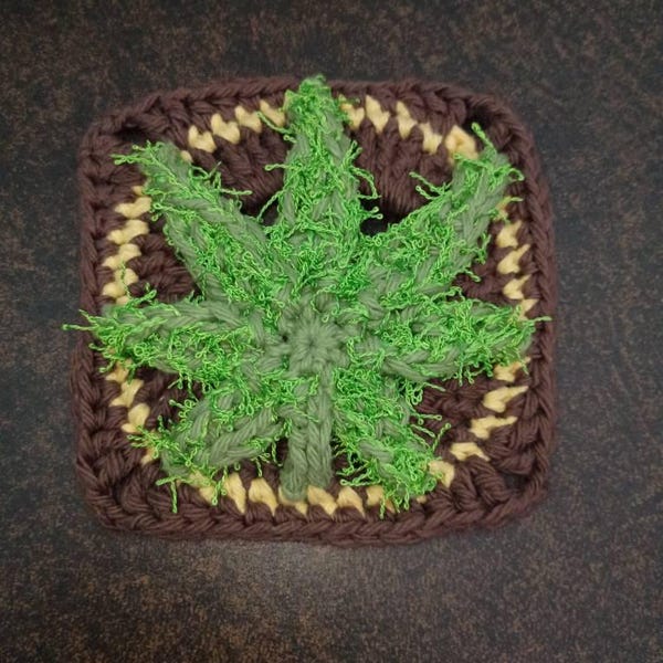 Marijuana Leaf Granny Square Crochet Pattern (PDF Pattern) - Etsy