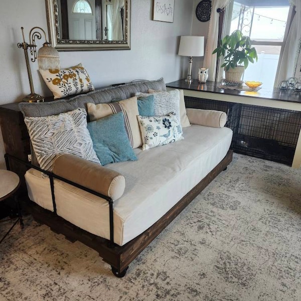 Daybed Slipcover, TWIN or FULL Mattress Cover, Fitted Daybed Cover ...