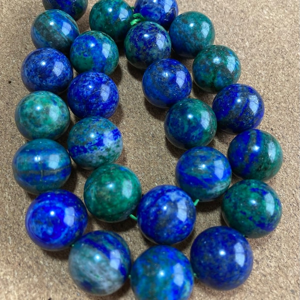 15-16MM Azurite Beads Grade AAA Natural Gemstone Full Strand Round ...