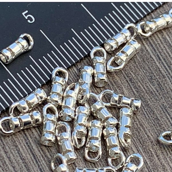 3mm END CAPS/CRIMPS - Inside Diameter 3mm - Sterling Silver Crimp Ends ...