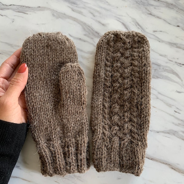 KNITTING PATTERN ⨯ Cable Knit Mittens Knitting Pattern ⨯ Cable Mittens ...