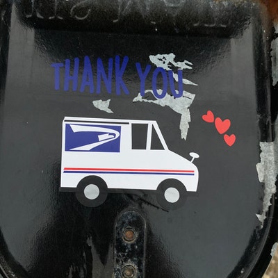 Thank You Mailbox Decal USPS Sticker - Etsy