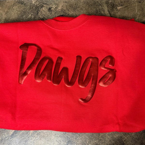 Custom Puff Print Team Name Sweatshirt, Embossed Mascot Sweatshirt ...
