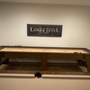 Lower Level Lounge Sign, Custom Lower Level Wall Art, Personalized ...