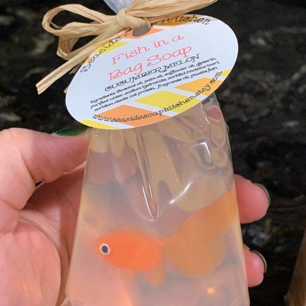 Fish in a Bag Soap - Fish Soap - Custom Scent Fish Soap - Custom Color ...
