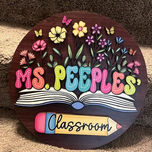 Disco Classroom Door Sign, Groovy Teacher Door Hanger, Back to School ...