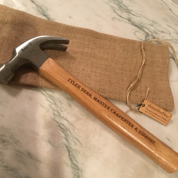 Personalized Wood Hammer - Fathers Day - Gifts for Dad - Gifts for Men ...