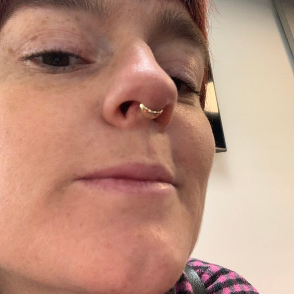 14k Gold Daith Earrings, Daith Piercing Jewelry, Crescent Moon Earring ...