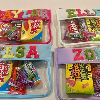 Custom Name Clear Pouch Makeup Bag Snacks Cosmetic Personalize Nylon ...