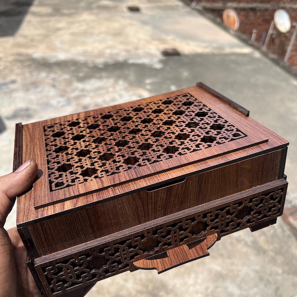 Laser Cut Jewelry Box With Sliding Lock File, 3mm, 1/8inch Box Svg Dxf ...