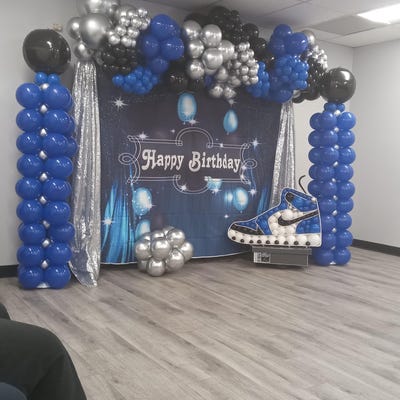 Square Number 7, Marquee Mosaic From Balloons, DIY, Seven Number ...