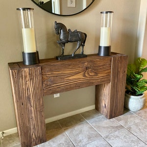 Modern Rustic Console Table Black Espresso verified Etsy - Etsy