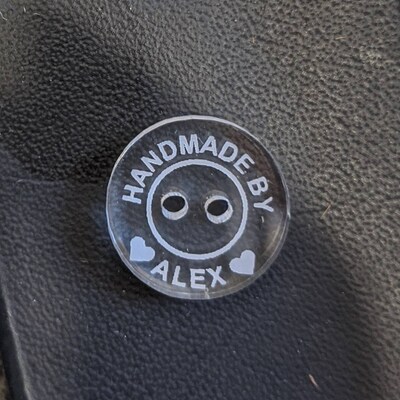 Personalised Buttons Custom Acrylic Buttons Branding Labels ...