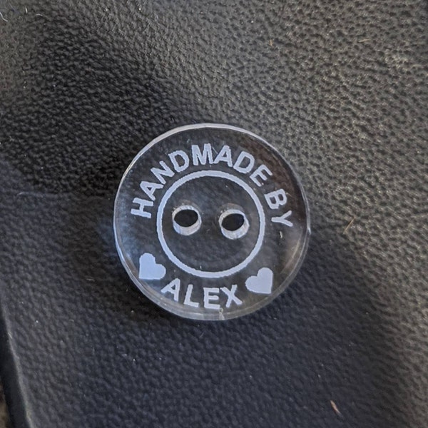 Personalised Buttons | Custom Acrylic Buttons | Branding Labels ...