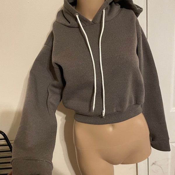 PDF Sewing Pattern Cropped Hoodie Ebook Tutorial for Women Sizes 34-56 ...