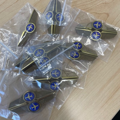 Vintage PAN AM AIRLINES 1960's Junior Clipper Pilot Metal Kiddie Wings ...