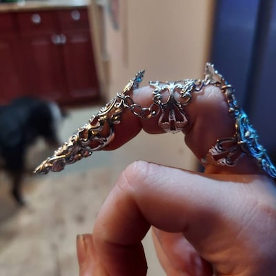 Double Ring Set X1 Full Finger Claw rake Claw Ring Vampire Jewelry ...