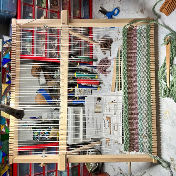 X Large Weaving Loom Kit, Also Known as Tapestry Weave Loom Lap Heddle ...