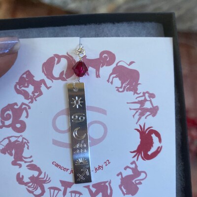 Ruby Necklace Custom Astrology Necklace Bar Necklace Birth Chart ...