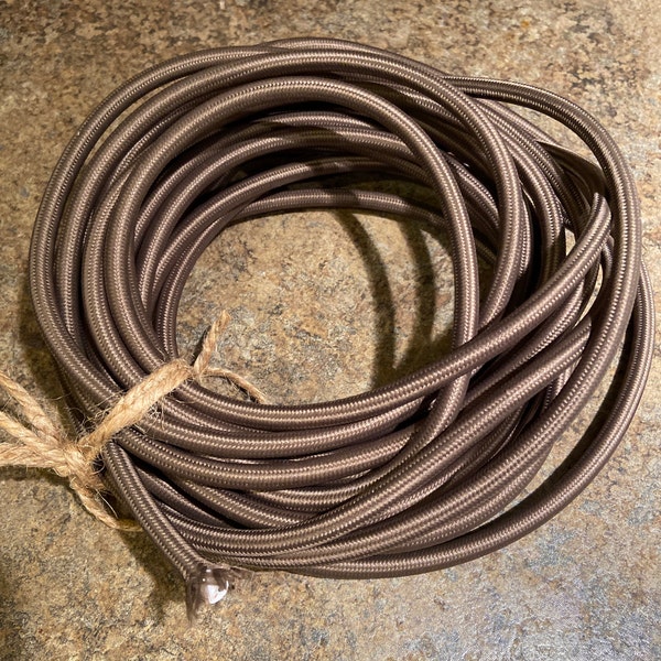 Wire by the Foot Cloth Lamp Wire Fabric Covered Cord Round and Vintage ...