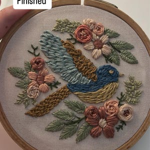 Monarch Butterfly Hand Embroidery DIY Kit, Modern Embroidery Pattern ...