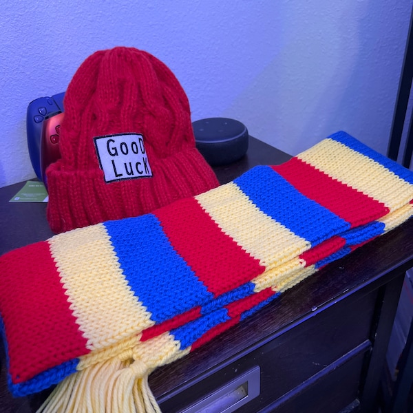 Deku All-might Style Scarf Acrylic Handmade Knit Mha Fans Version 1 - Etsy