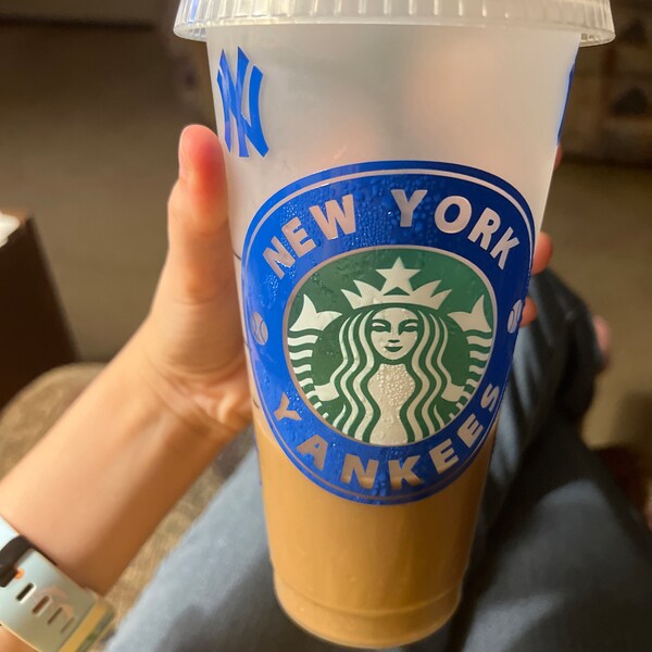 New York Yankee Starbucks Cup - Etsy