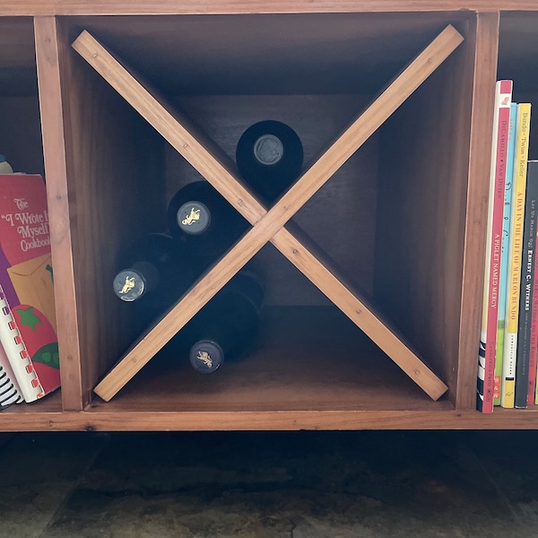 Cube Bookshelf Wine Rack Insert, X-shaped Wine Storage - Etsy