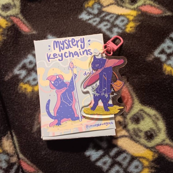 Mystery Box Cute Cat Dnd Classes Acrylic Keychains, Cat Keychains ...