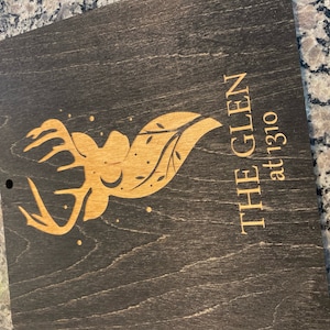 Logo Sign Engraved Wood, Square, Circle, Hanging Sign, Tabletop Sign ...